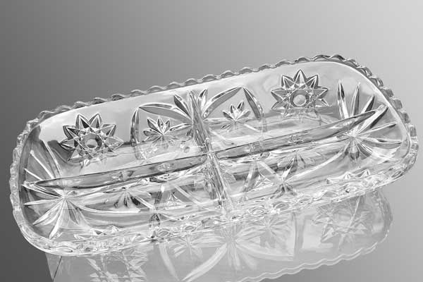 Hostess Tray 4-Part - EAPC - Early American Prescut (EAPC) Glassware by ...