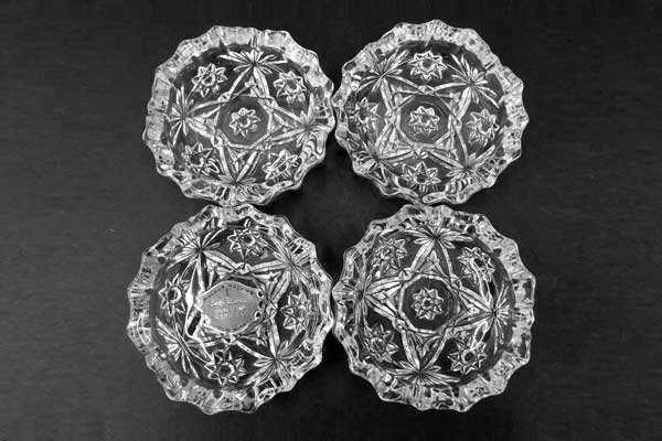 Ashtray Set - Early American Prescut (EAPC) Glassware by Anchor Hocking