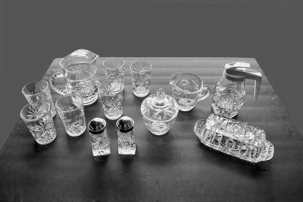 Breakfast Set - Early American Prescut (EAPC) Glassware by Anchor Hocking